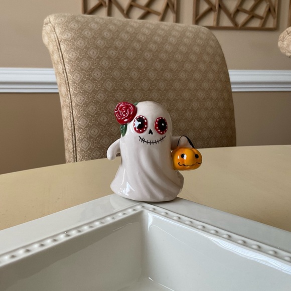 Hand Crafted | Accents | Dia De Los Muertos Halloween Ghost Platter ...